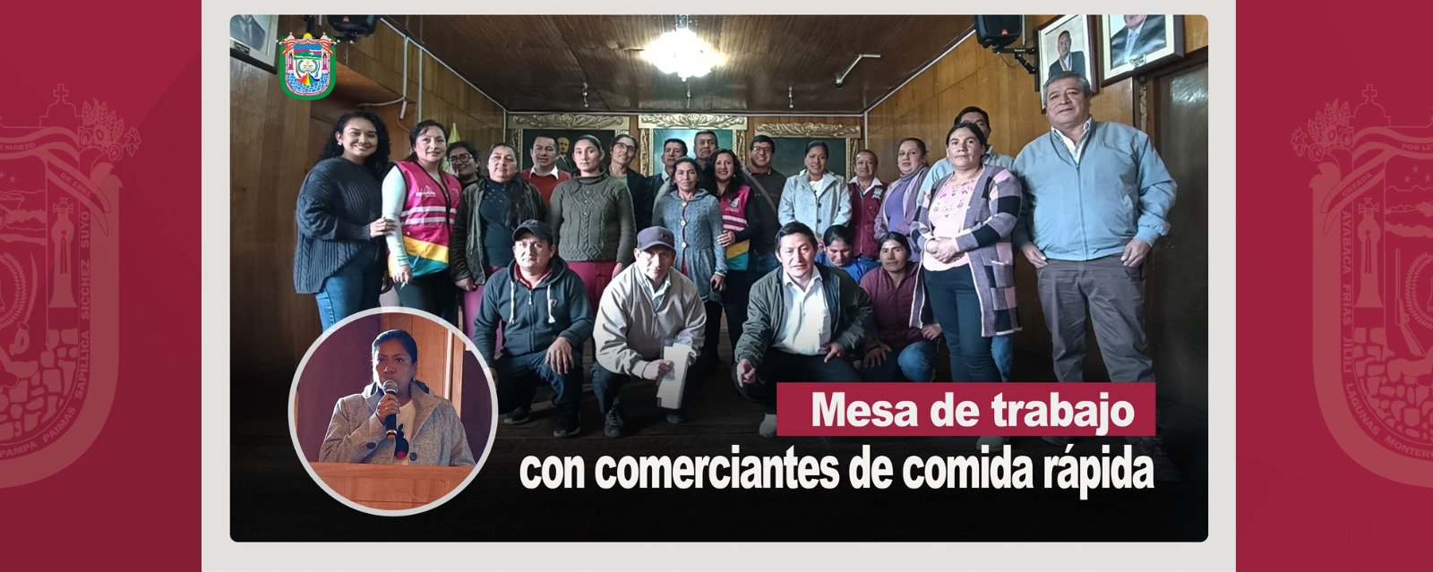 MESA DE TRABAJO CON COMERCIANTES DE COMIDA PÁPIDA.